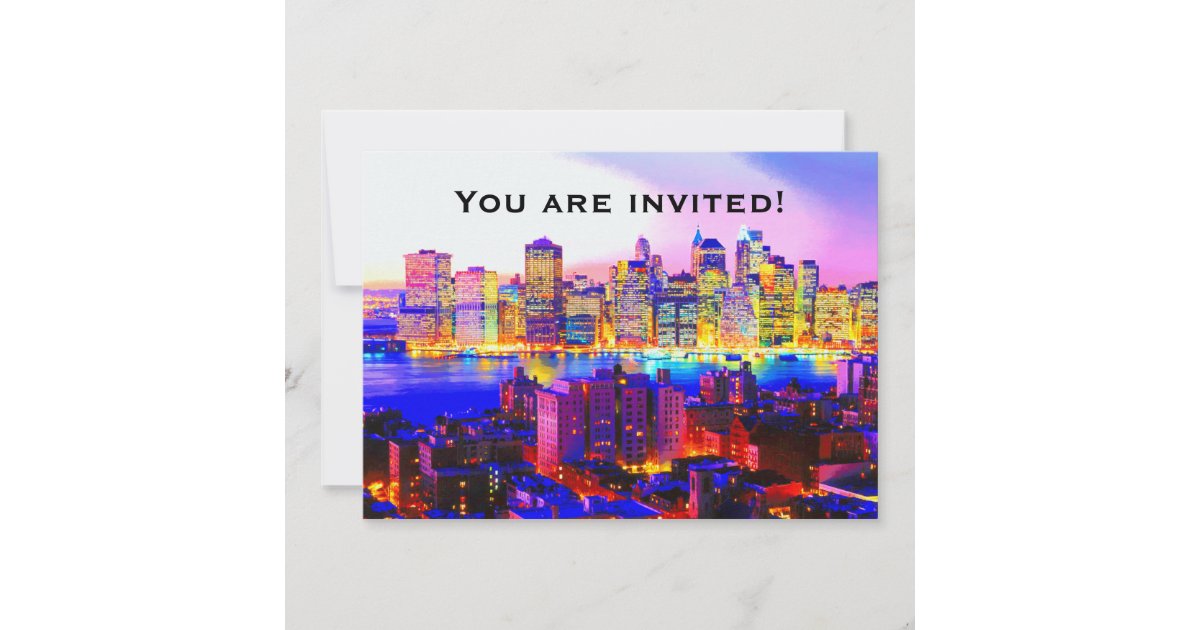 New York Skyline Invitation | Zazzle