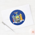New York State Flag Classic Round Sticker | Zazzle