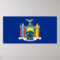 New York State Flag Poster | Zazzle