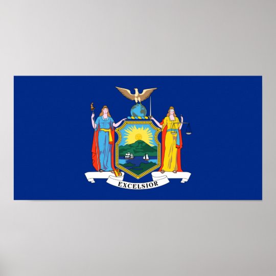 New York State Flag Poster | Zazzle.com