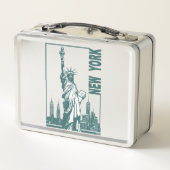 New York-Statue of Liberty Metal Lunch Box | Zazzle