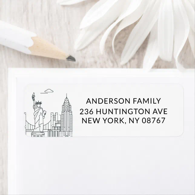 New York Statue of Liberty New Address Label | Zazzle