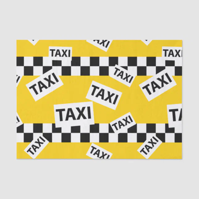 New York taxi cab driver yellow Tissue Paper | Zazzle