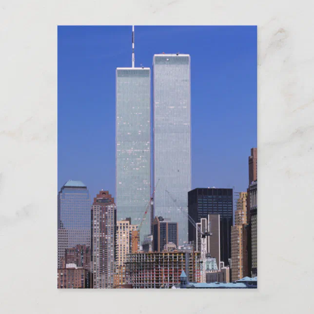 New York, USA. Twin towers of the famous World Postcard | Zazzle