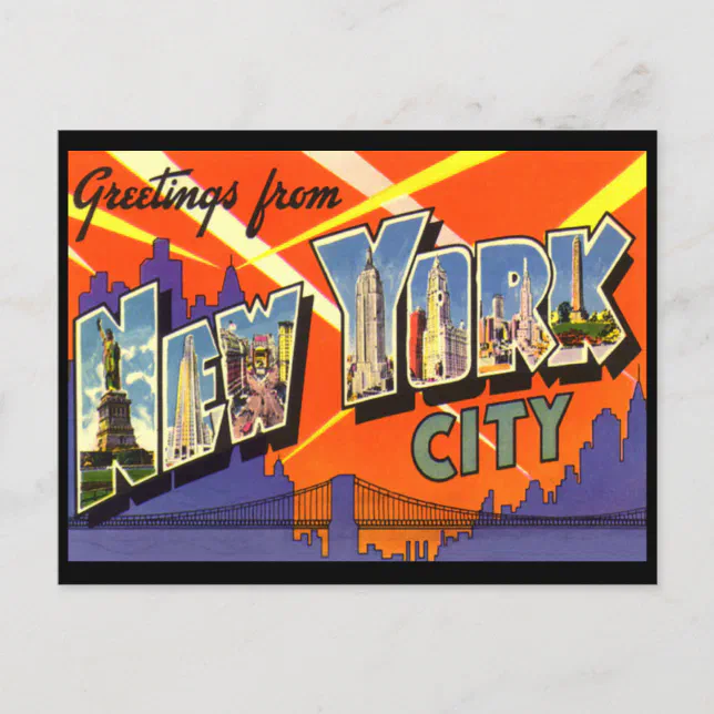 New york vintage postcard | Zazzle