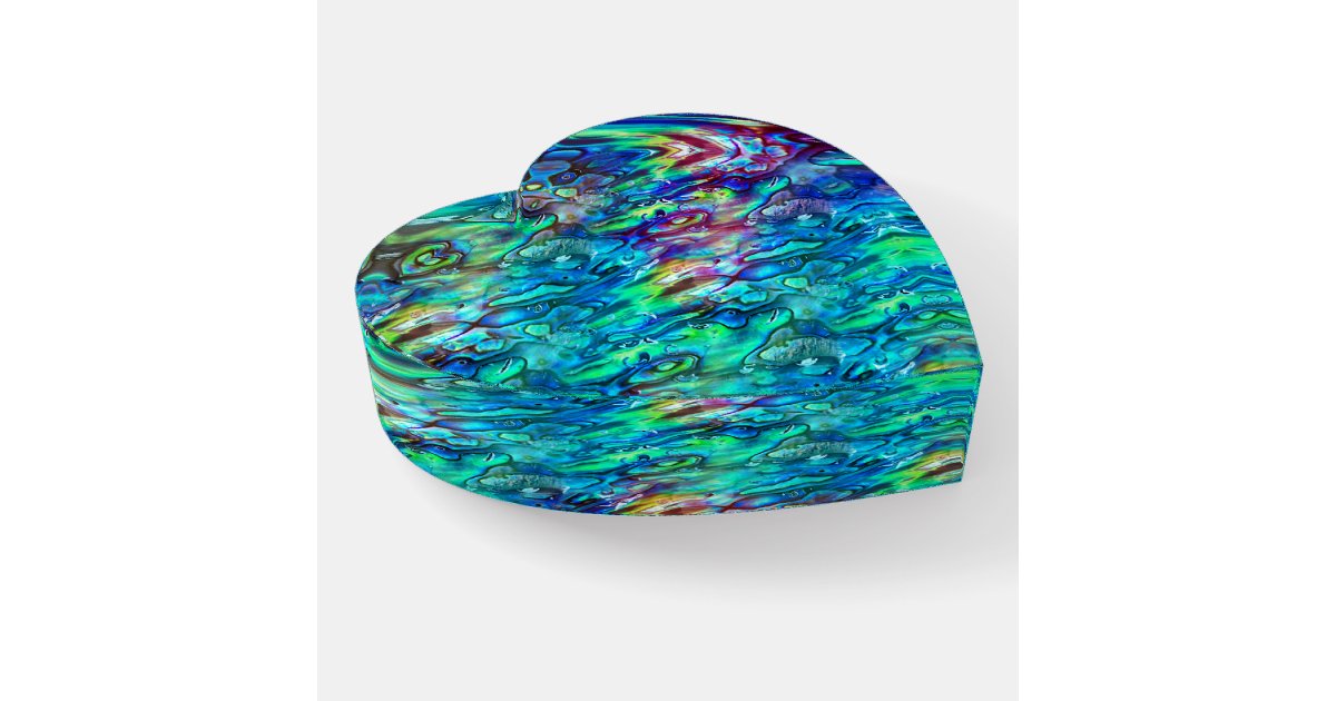 New Zealand Abalone Paua Shell Pattern 1 Paperweight | Zazzle