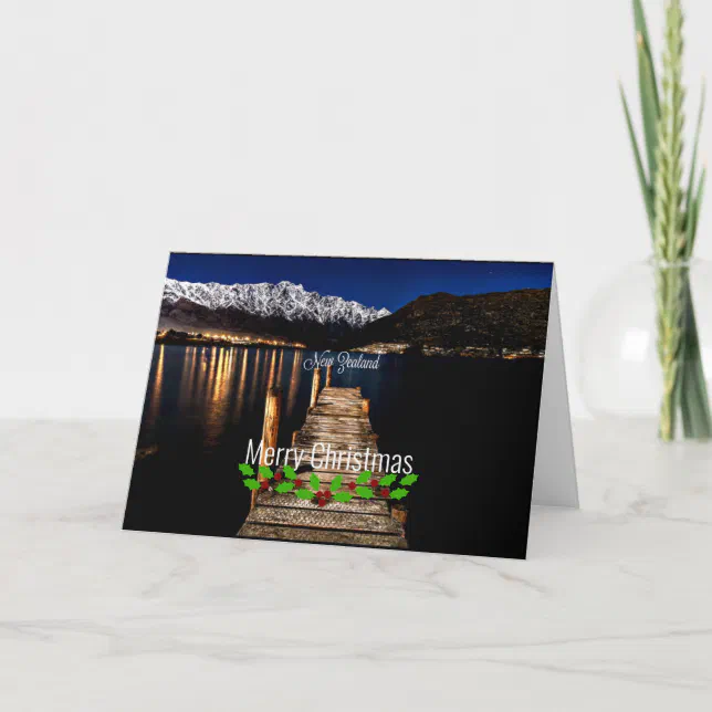 New Zealand at Night - Merry Christmas! Card | Zazzle