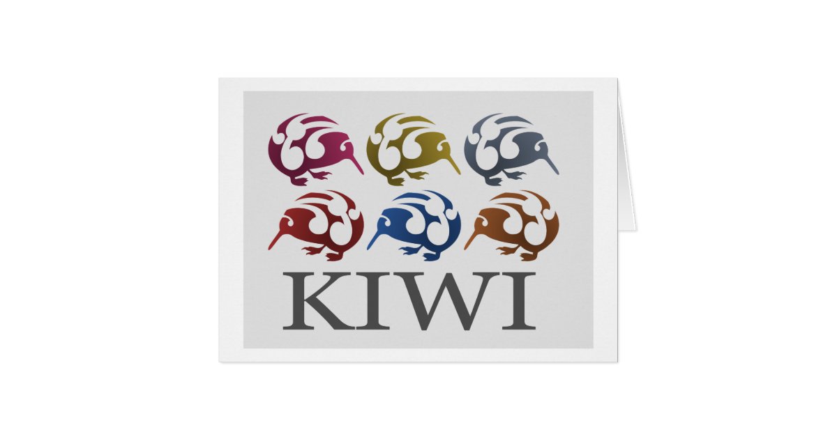 New Zealand birds KIWI card | Zazzle