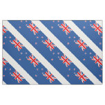 NEW ZEALAND Flag Map Outline Fabric | Zazzle