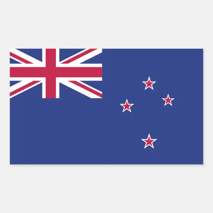New Zealand Flag Rectangular Sticker | Zazzle