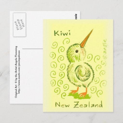 New Zealand Kiwi Bird Postcard | Zazzle