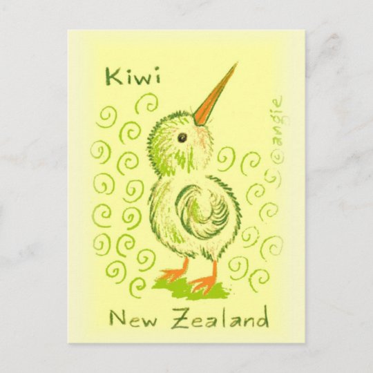 New Zealand Kiwi Bird Postcard | Zazzle.com