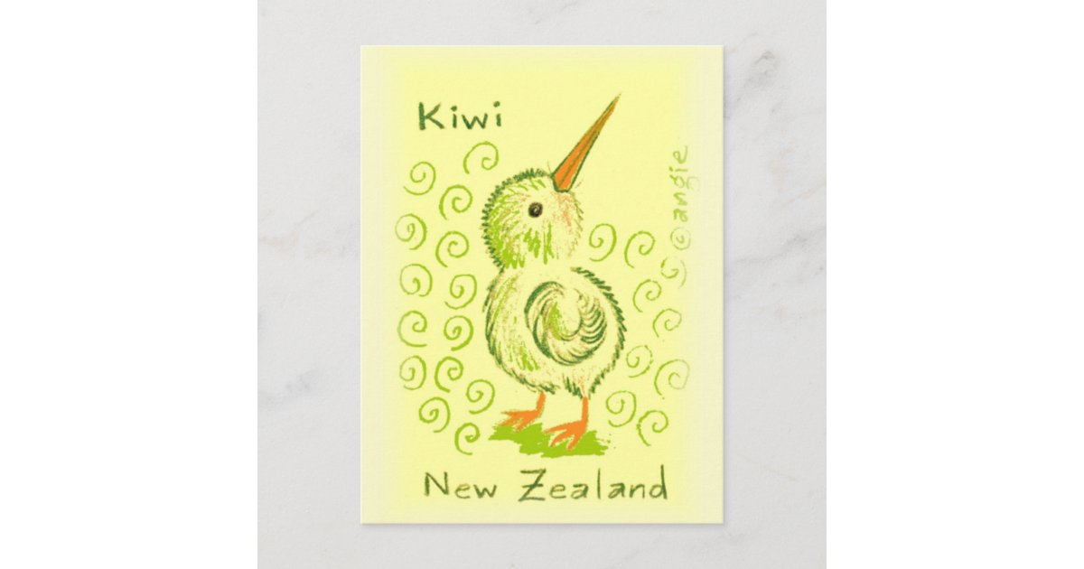 New Zealand Kiwi Bird Postcard | Zazzle