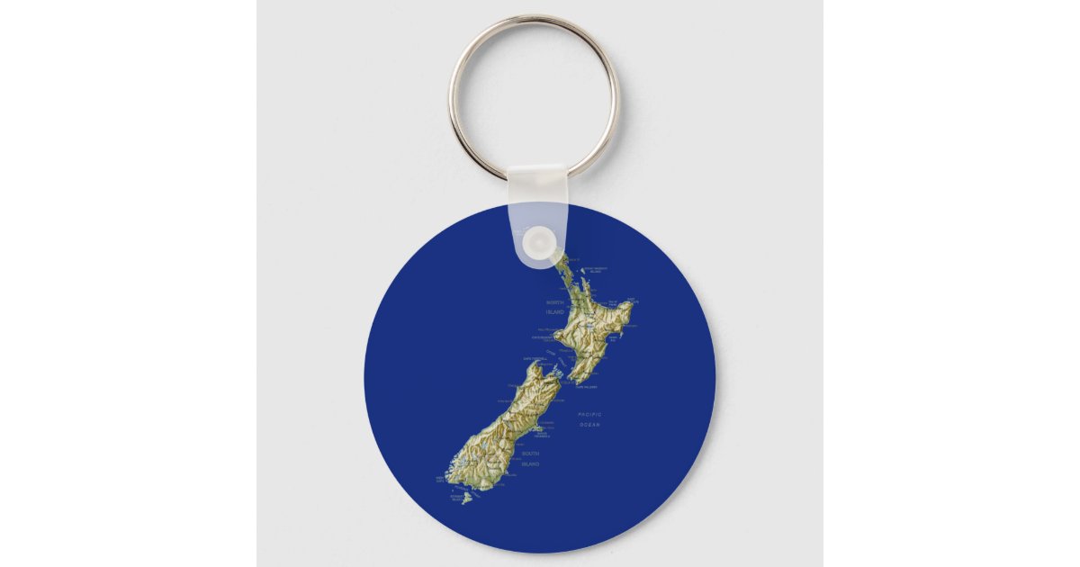 New Zealand Map Keychain | Zazzle