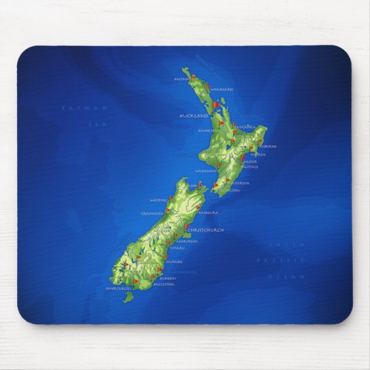 New Zealand Map Mouse Pad | Zazzle.com