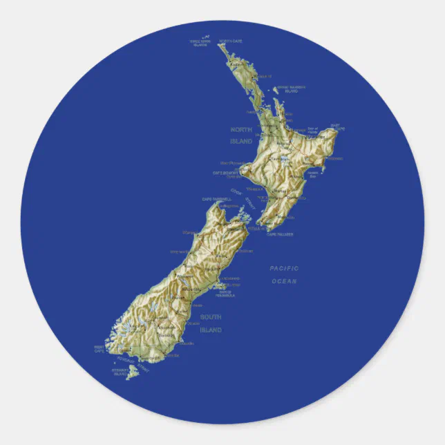 New Zealand Map Sticker | Zazzle