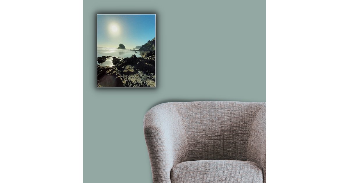 New Zealand Sunny Rugged Coastal Beach Poster | Zazzle