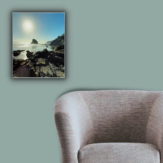 New Zealand Sunny Rugged Coastal Beach Poster | Zazzle