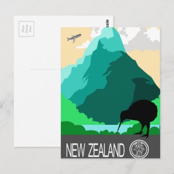 New Zealand vintage design Postcard | Zazzle