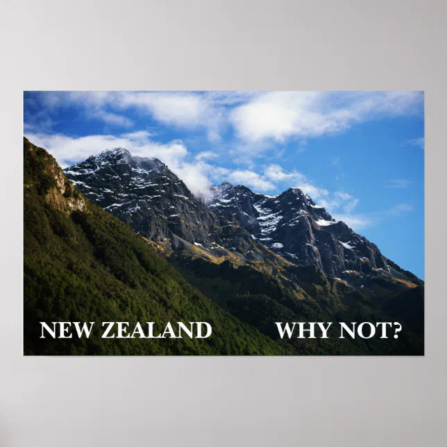 NEW ZEALAND, WHY NOT? POSTER | Zazzle