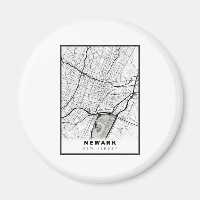 Newark Map Magnet | Zazzle