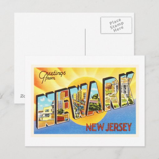Newark New Jersey NJ Vintage Travel Postcard- Postcard | Zazzle