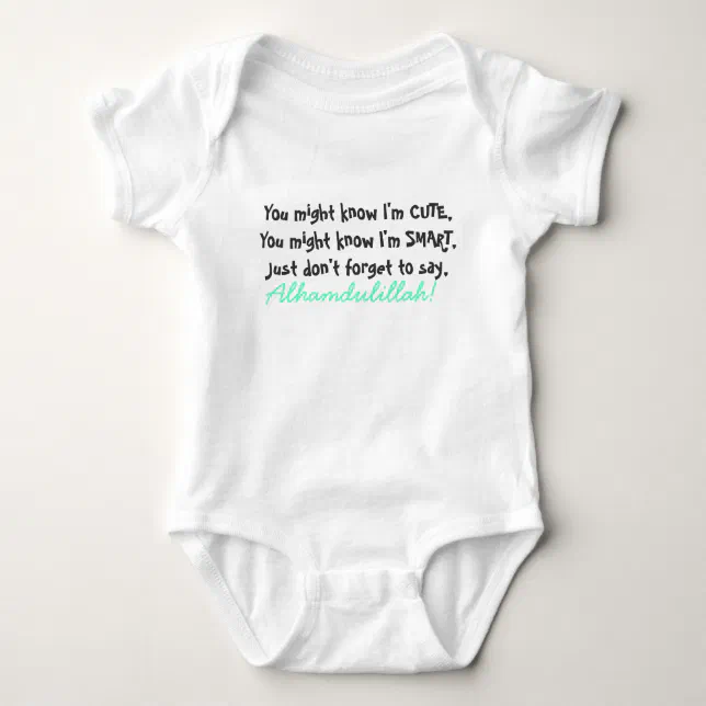 Newborn and Toddler Baby Islamic One-piece cute Baby Bodysuit | Zazzle