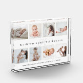 Newborn Baby Birth Stats Photo Collage & Monogram | Zazzle