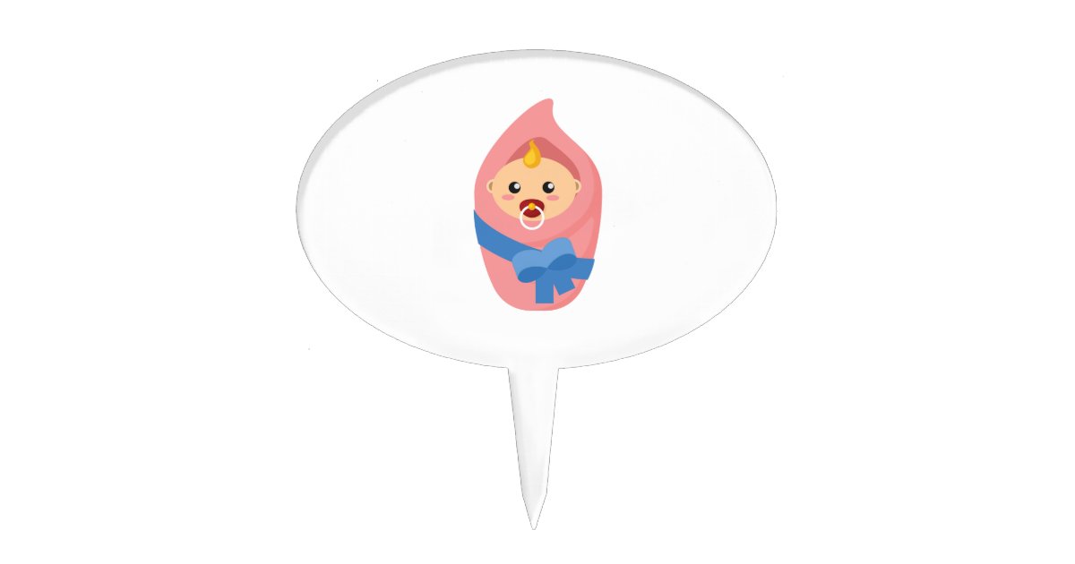 Newborn baby clipart cake topper | Zazzle