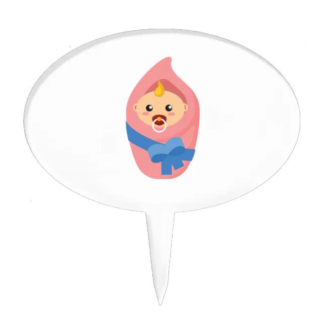 Newborn baby clipart cake topper | Zazzle