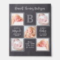 Newborn Baby Personalized Poem 5 Photo Collage Picture Ledge | Zazzle