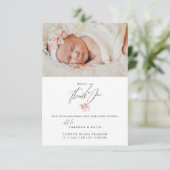 Newborn Baby Thank You Photo Birth Announcement | Zazzle