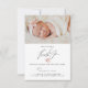 Newborn Baby Thank You Photo Birth Announcement | Zazzle