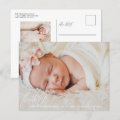 Newborn Baby Thank You Photo Birth Announcement Postcard | Zazzle