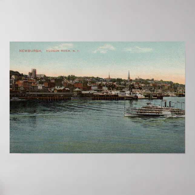 Newburgh, NY - Waterfront view of Hudson River Poster | Zazzle