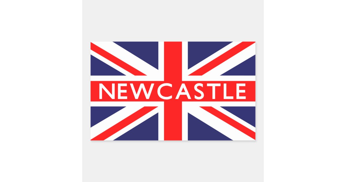 Newcastle : British Flag Rectangular Sticker | Zazzle.com