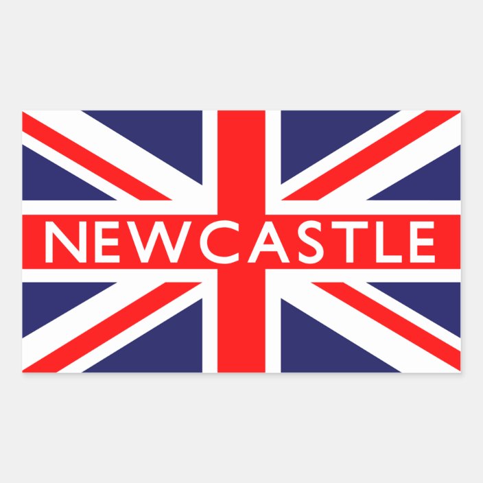 Newcastle : British Flag Rectangular Sticker | Zazzle.com