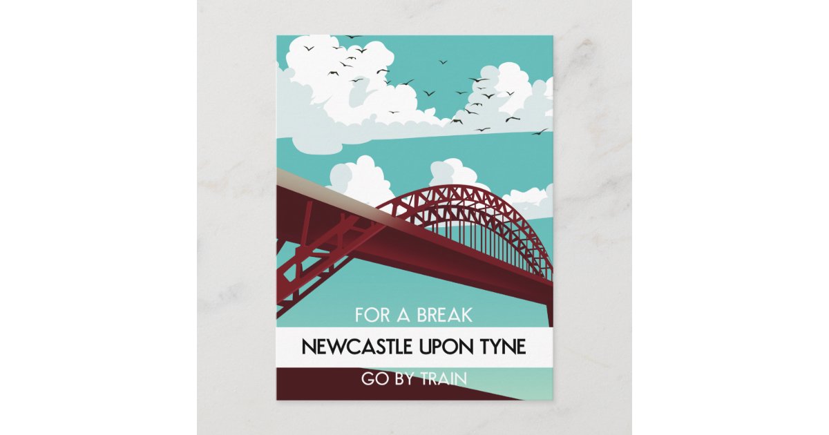 Newcastle upon Tyne bridge poster. Postcard | Zazzle