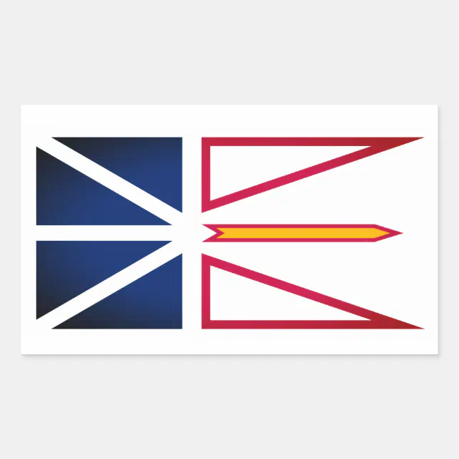 Newfoundland and Labrador flag (vertical) Rectangular Sticker | Zazzle