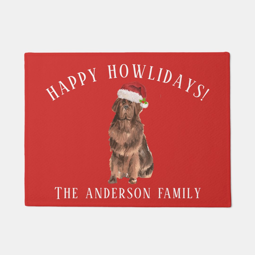 Newfoundland Christmas Doormat | Zazzle