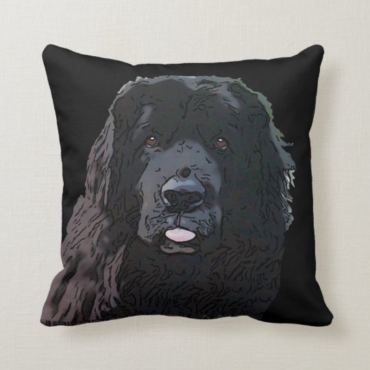 Newfoundland Dog Throw Pillow | Zazzle.com