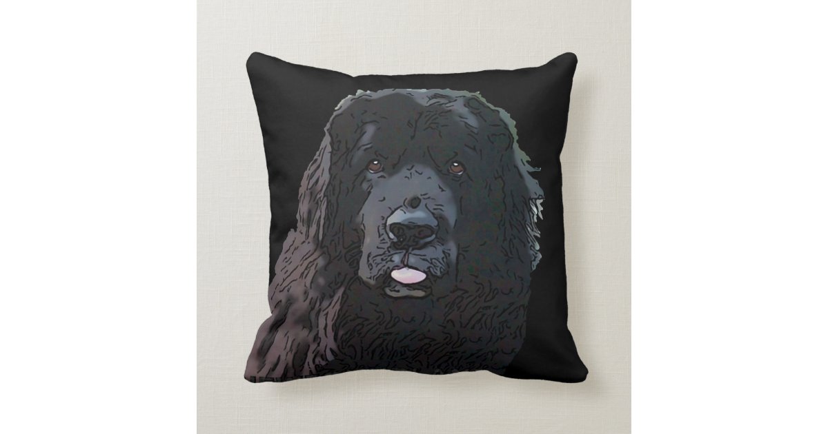 Newfoundland Dog Throw Pillow | Zazzle.com