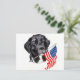 Newfoundland Dog with Flag Postcard | Zazzle