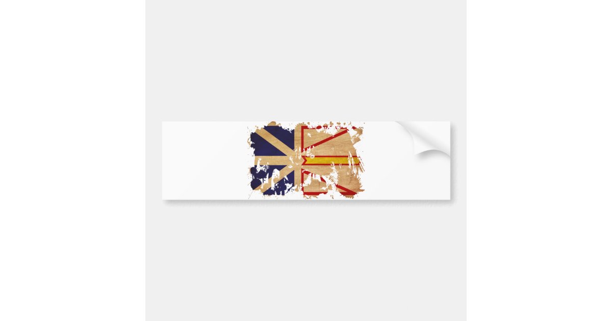 Newfoundland Flag Bumper Sticker | Zazzle