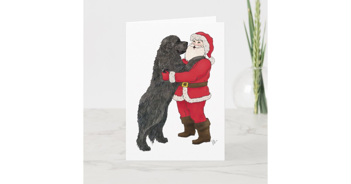 Newfoundland Jowly Christmas Greeting Holiday Card | Zazzle