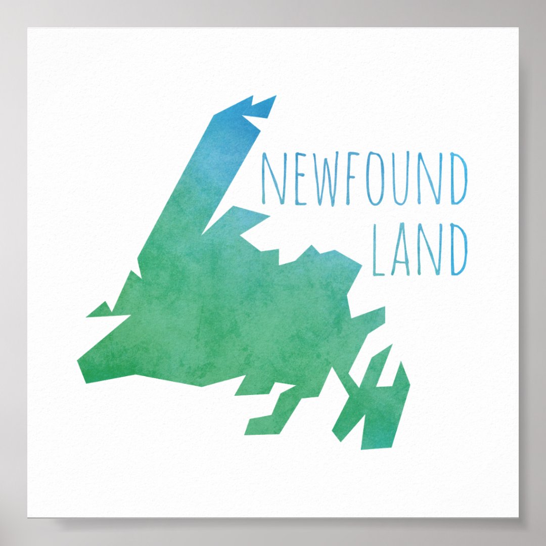 Newfoundland Map Poster | Zazzle
