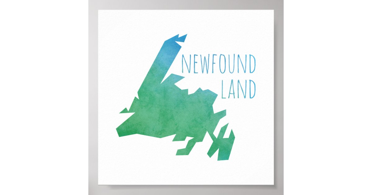 Newfoundland Map Poster | Zazzle