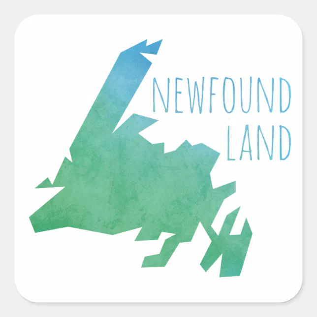 Newfoundland Map Square Sticker | Zazzle