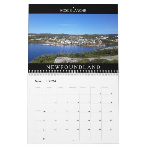 Newfoundland Nova Scotia Canada Calendar | Zazzle
