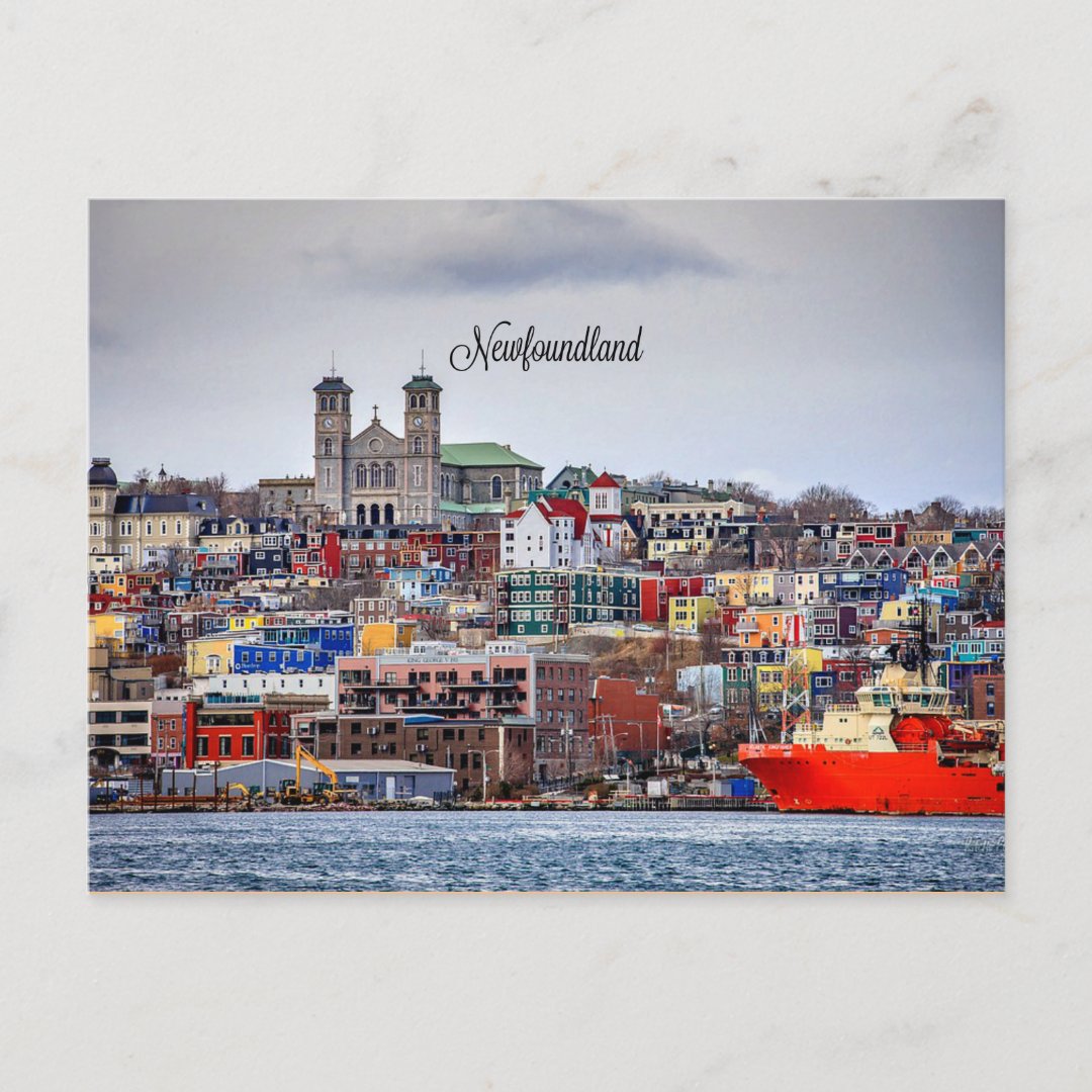 Newfoundland, panoramic cityscape photograph postcard | Zazzle